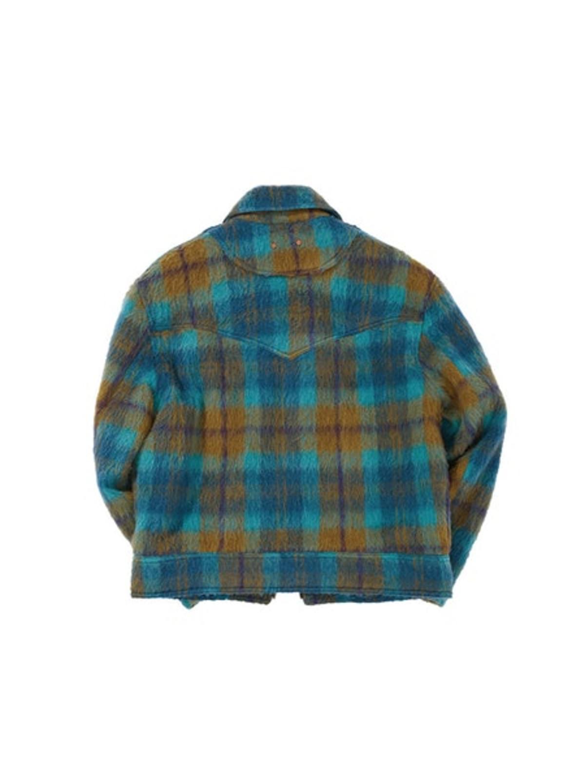 ANDERSSON BELL Artois Harry Check Shaggy Wool Jacket - Pale Jade ...