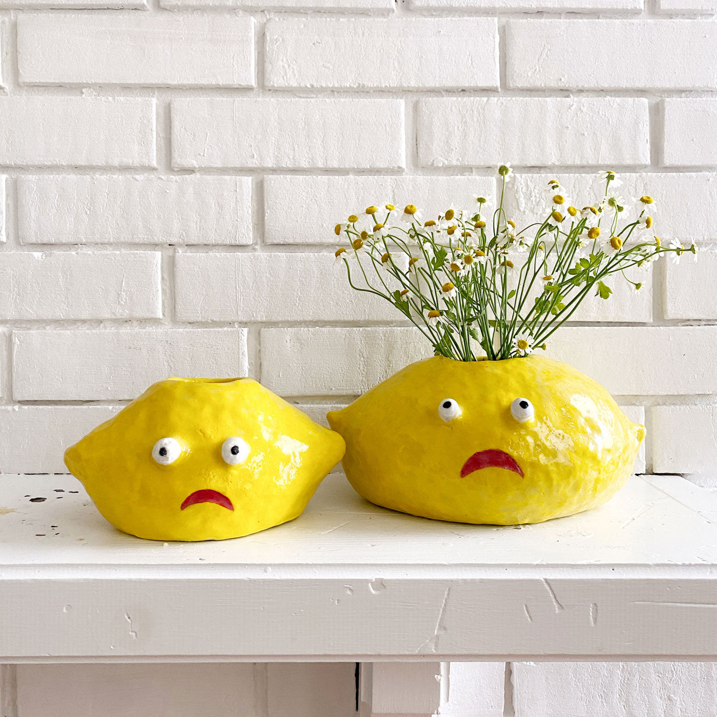 Sarah Hughes Large Sad Lemon Vase Sculpture | Garmentory