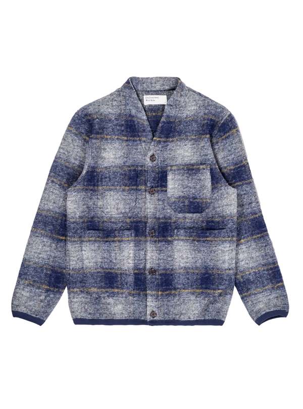 Universal Works Austin Wool Cardigan - Navy | Garmentory