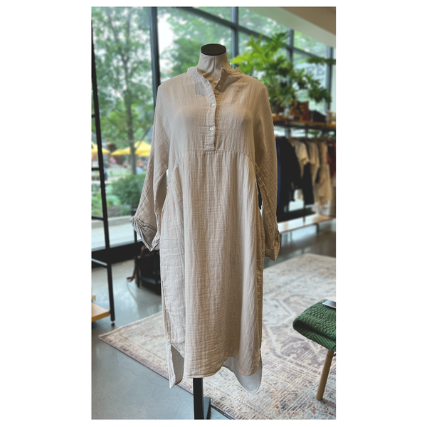 loom.ist Muslin Caftan - Taupe Grey | Garmentory