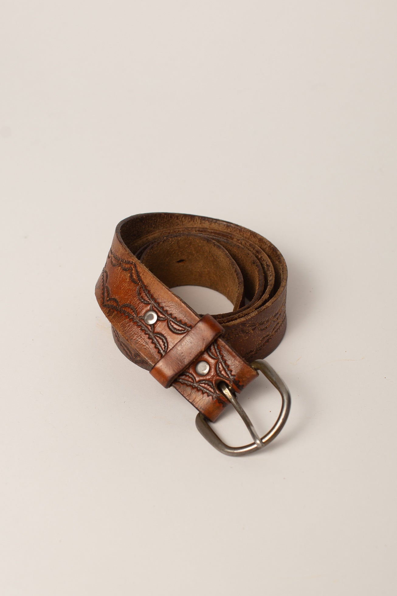 Vintage Preservation Vintage Leather Belt - Brown | Garmentory