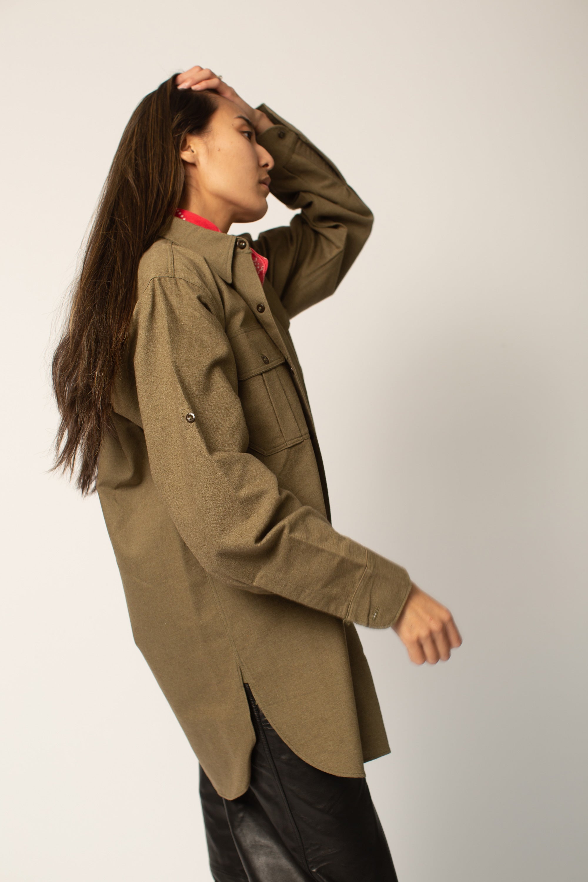 Vintage Preservation Vintage Wool Military Button Up - Green | Garmentory