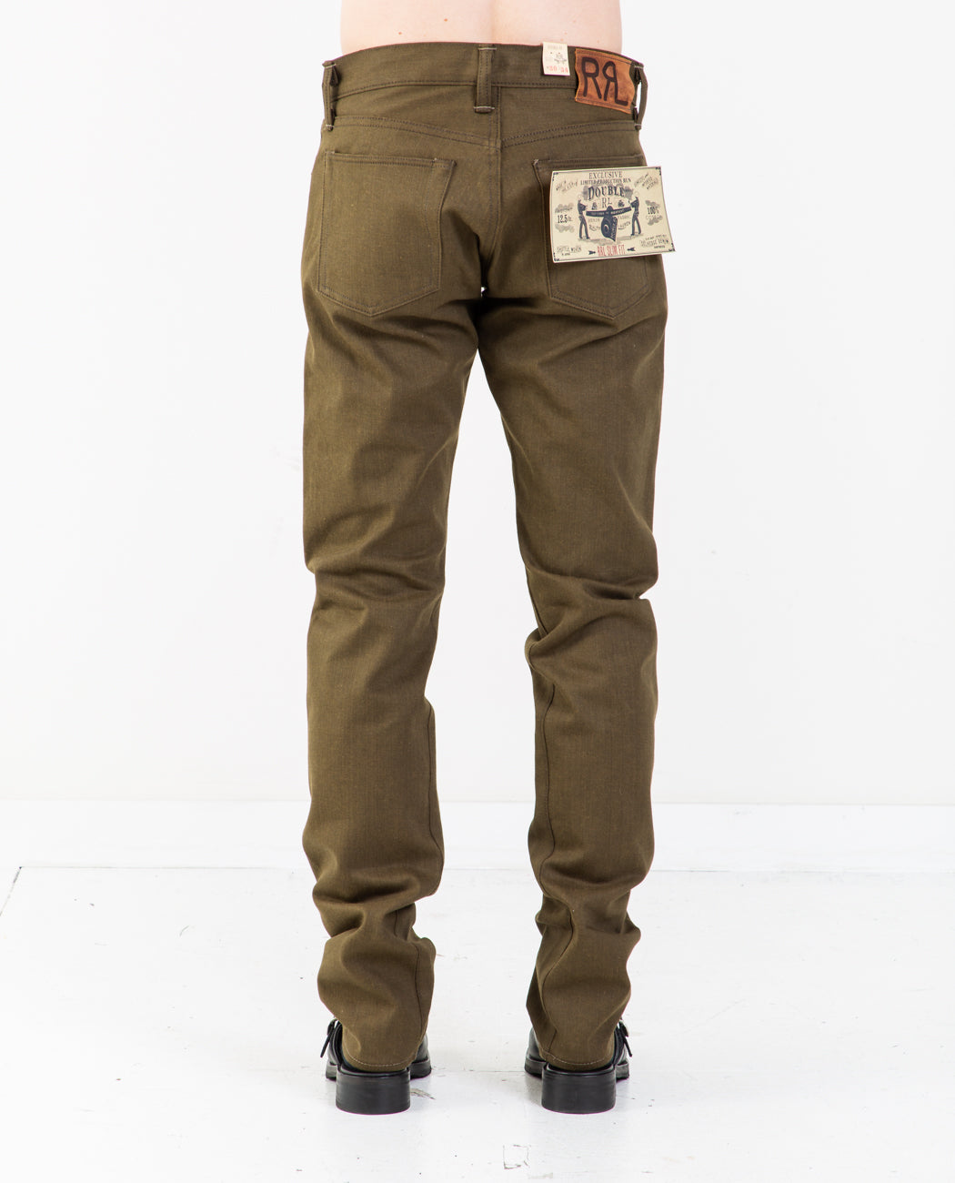 RRL Slim Fit Denim Pants - Rigid Olive | Garmentory