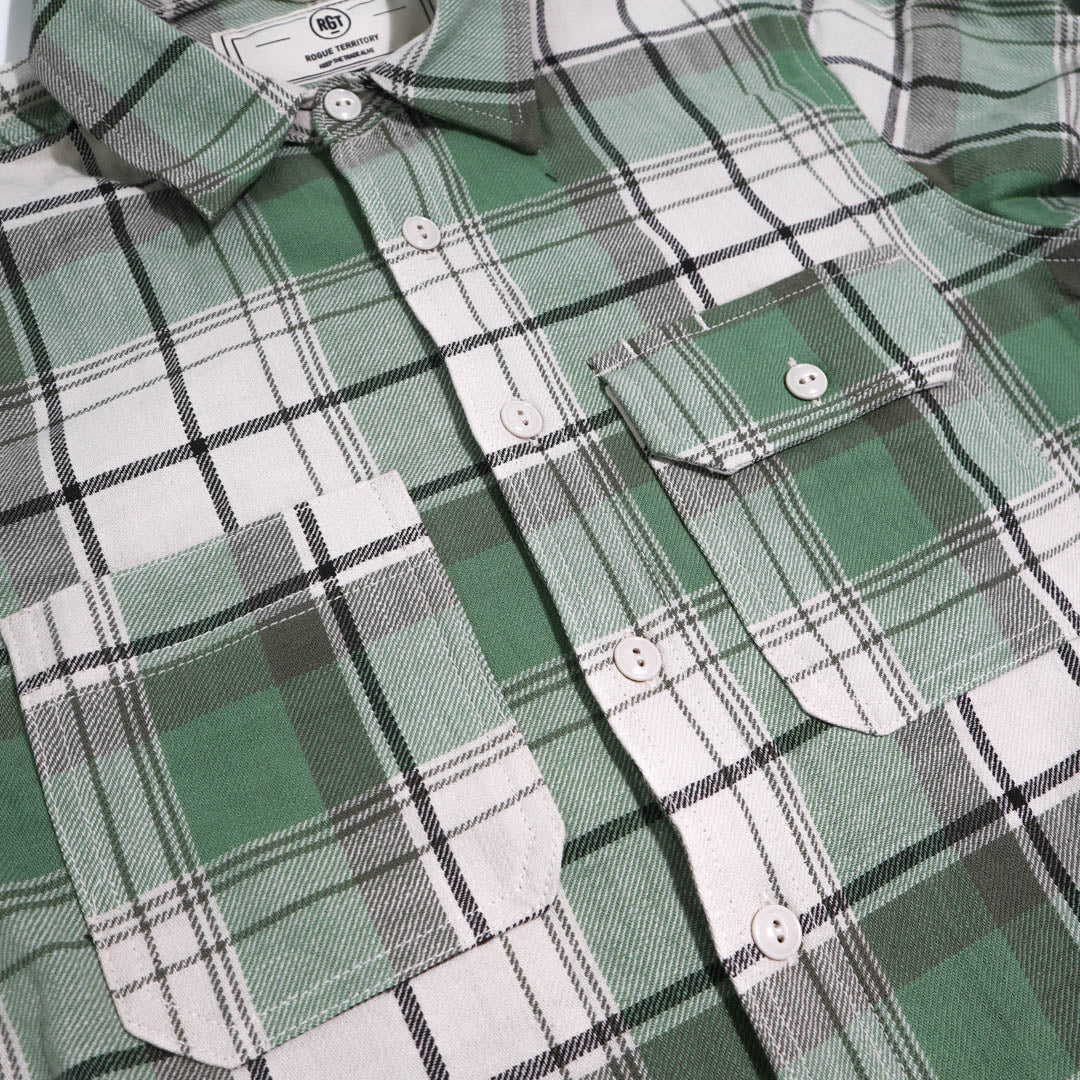 Rogue Territory Field Shirt - Light Green Plaid | Garmentory