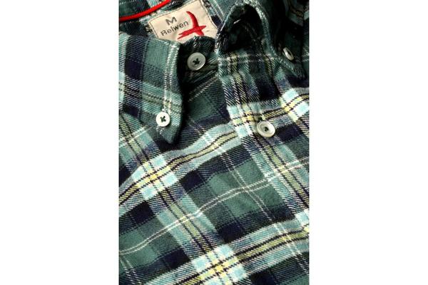 Relwen Flyweight Flannel Shale - Green Multi Plaid | Garmentory