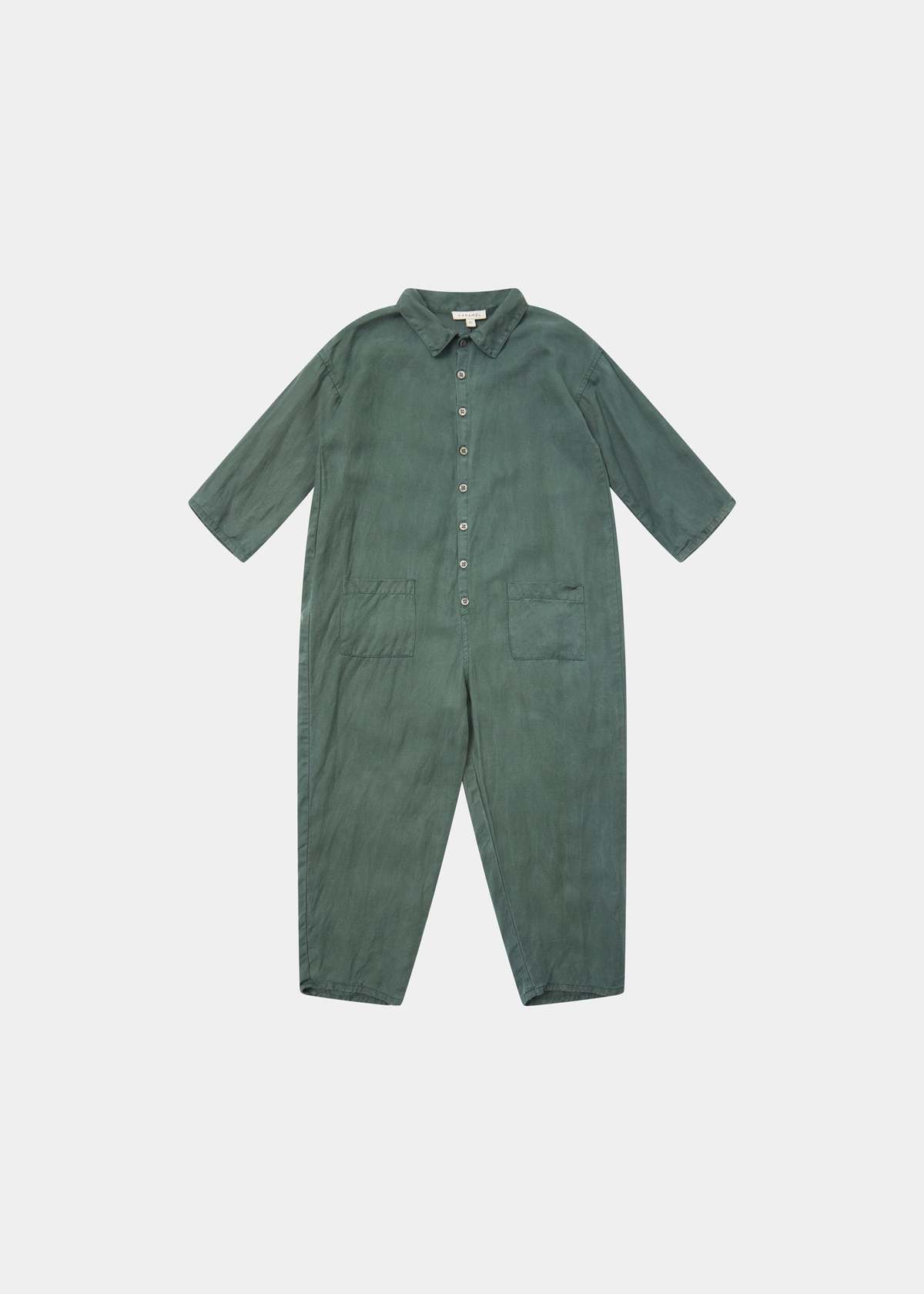 Kids Caramel Cosmos Boilersuit - Bottle Green | Garmentory