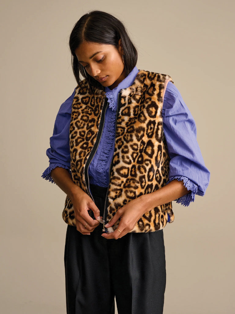 Bellerose Less Gilet - Blue Check | Garmentory