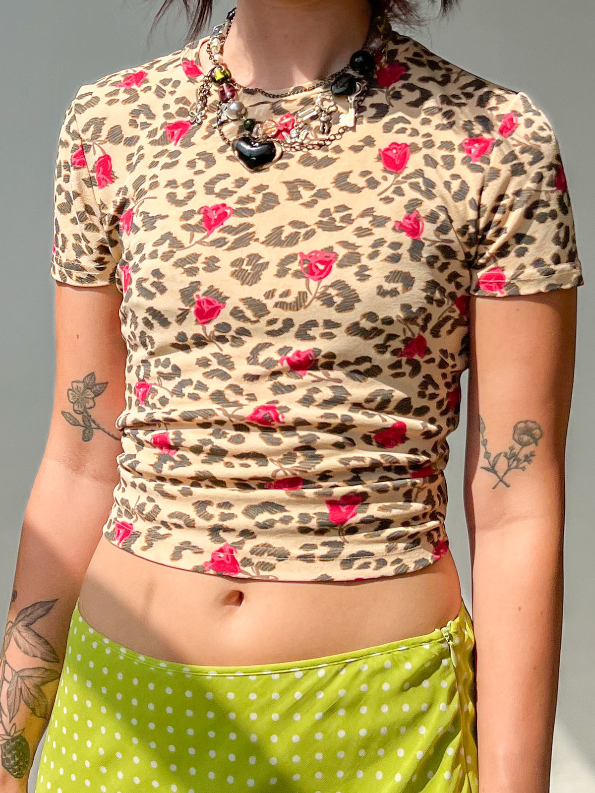 Anna Molinari Baby Tee - Leopard/Rose | Garmentory