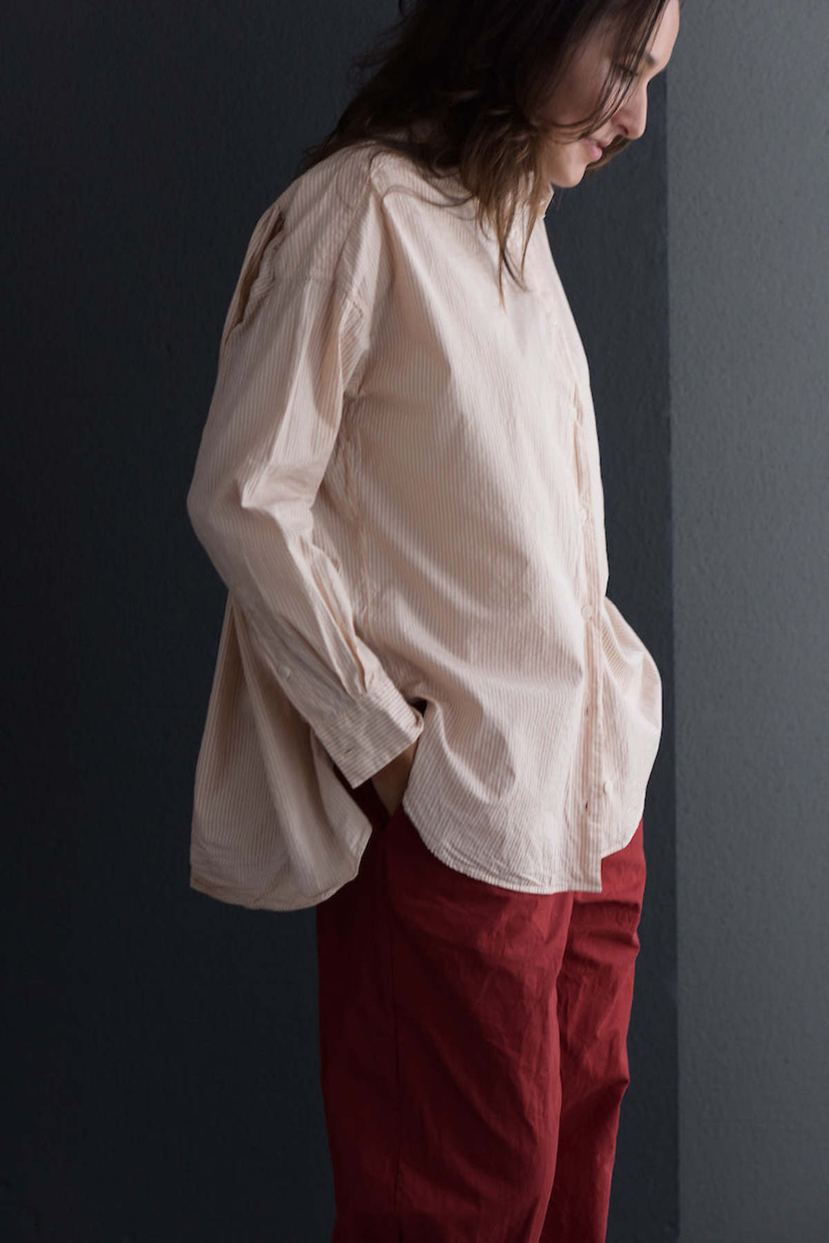 Casey Casey Christy Shirt - Peach Stripe | Garmentory
