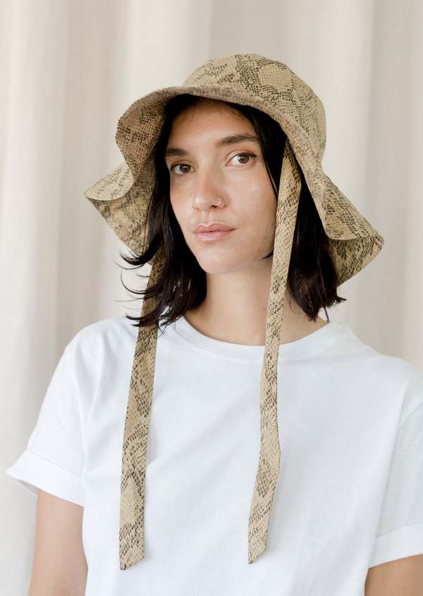 Clyde Len Cotton Hat w/ Tie - Python | Garmentory
