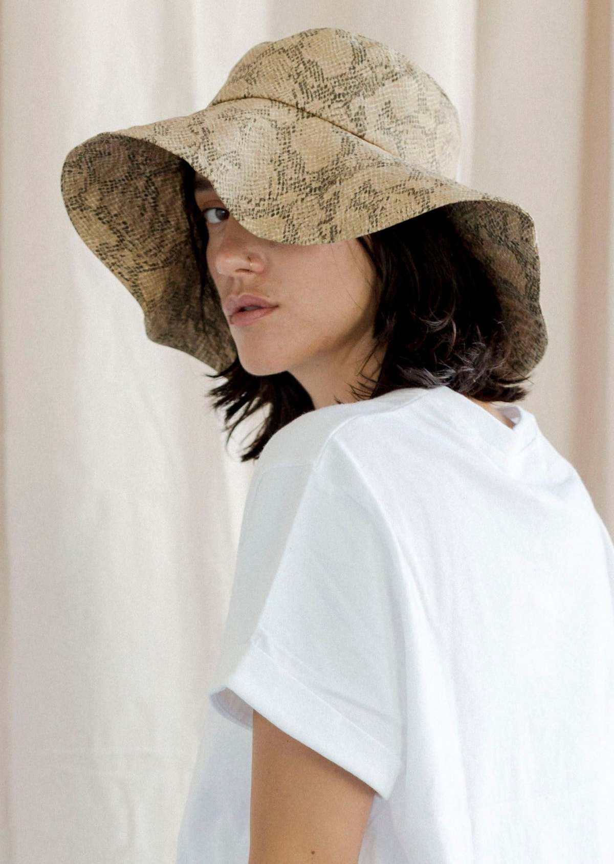 Clyde Len Cotton Hat w/ Tie - Python | Garmentory