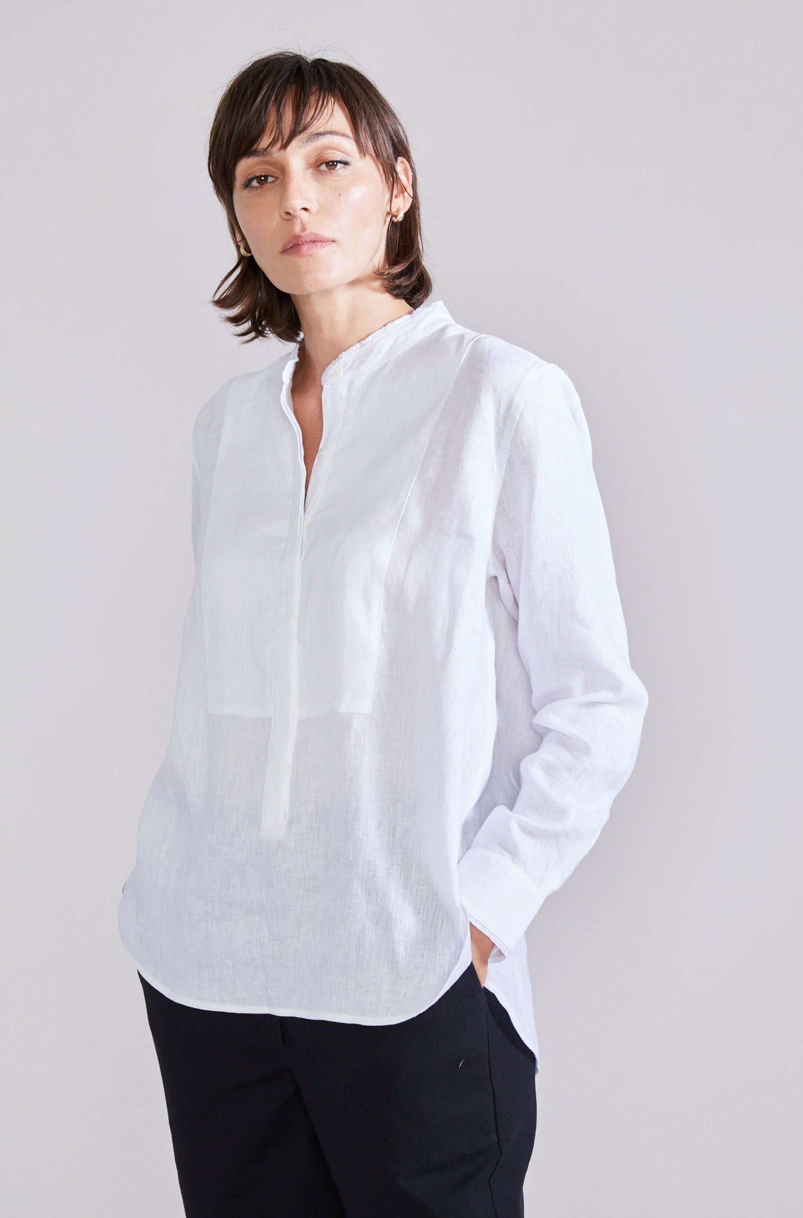 Laing Isola Linen Shirt - White | Garmentory