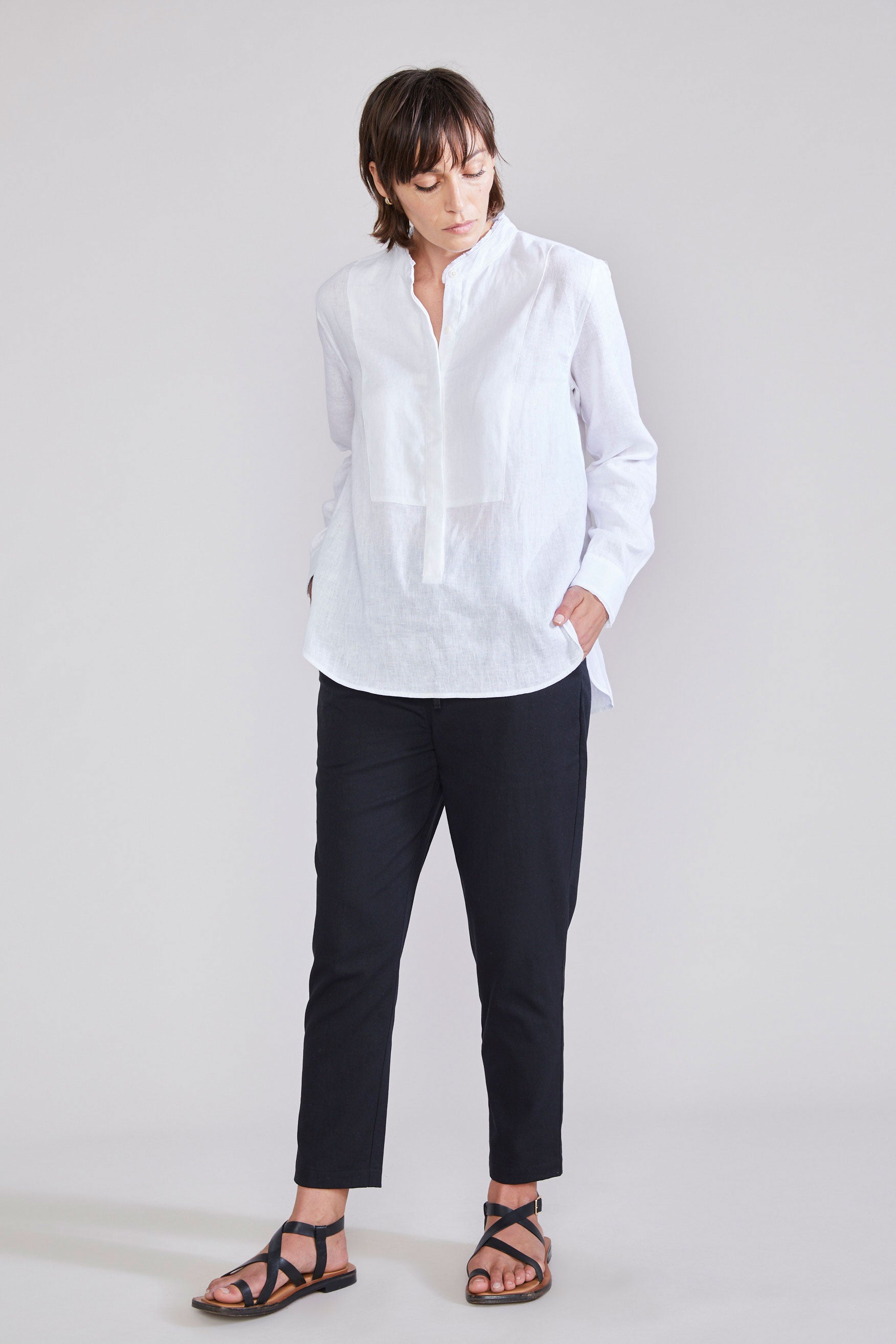Laing Isola Linen Shirt - White | Garmentory