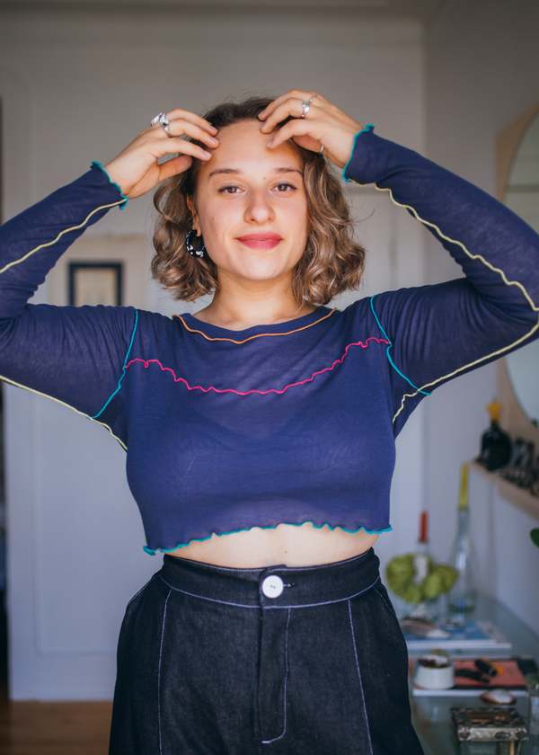 Eliza Faulkner Bella Top - Navy | Garmentory