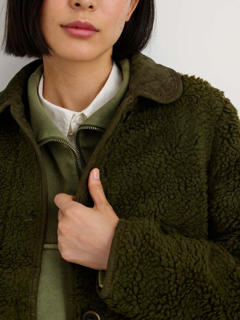 Alex Mill Sherpa Work Jacket - Military Olive | Garmentory