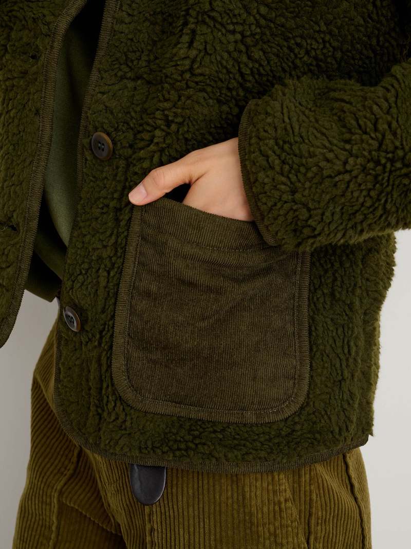 Alex Mill Sherpa Work Jacket - Military Olive | Garmentory
