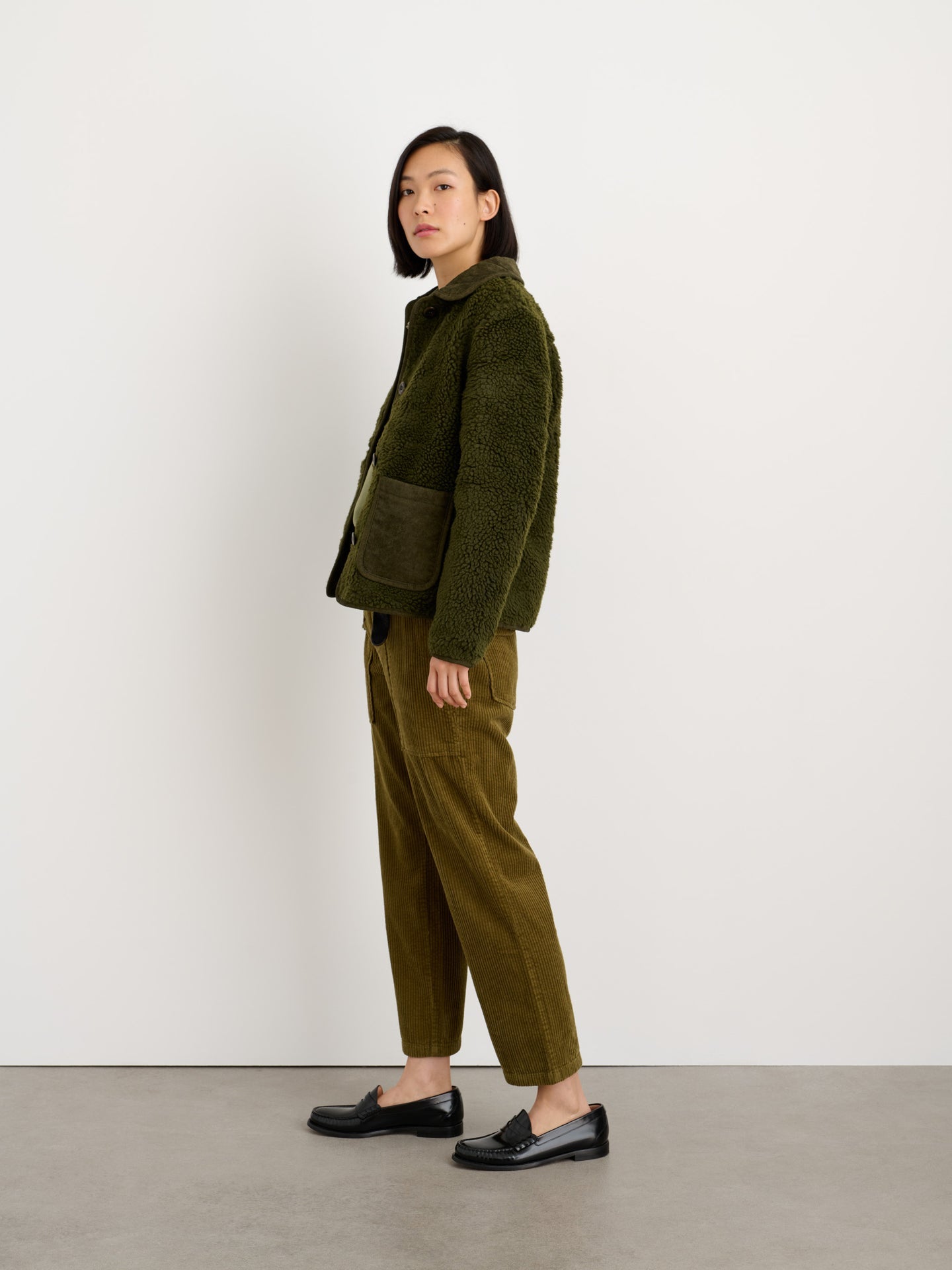 Alex Mill Sherpa Work Jacket - Military Olive | Garmentory