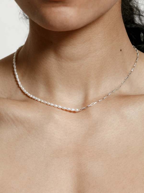 Wolf Circus Effy Pearl Necklace Silver Garmentory