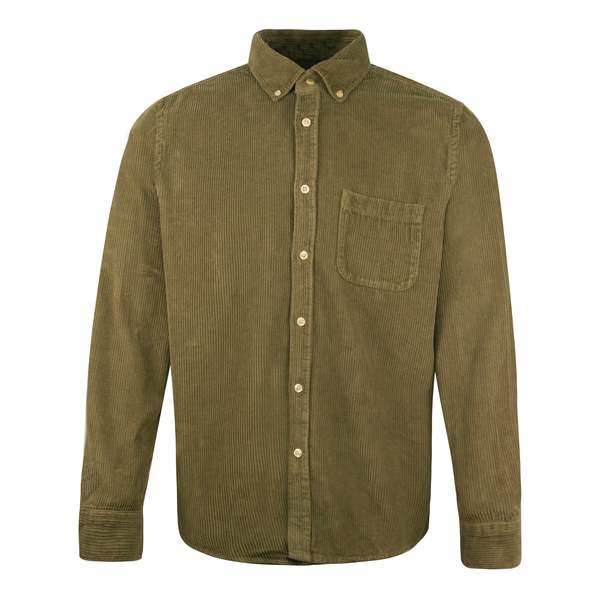 Portuguese Flannel Lobo Corduroy Shirt - Olive | Garmentory