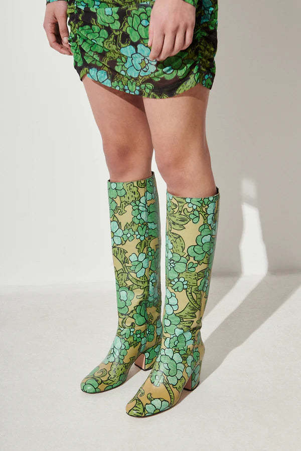 Rachel Comey Boeri Boot - Green Floral | Garmentory