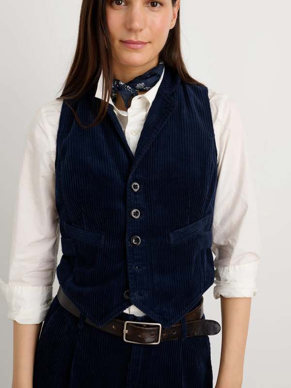 Alex Mill Boyish Corduroy 2253 Vest - Dark Navy | Garmentory