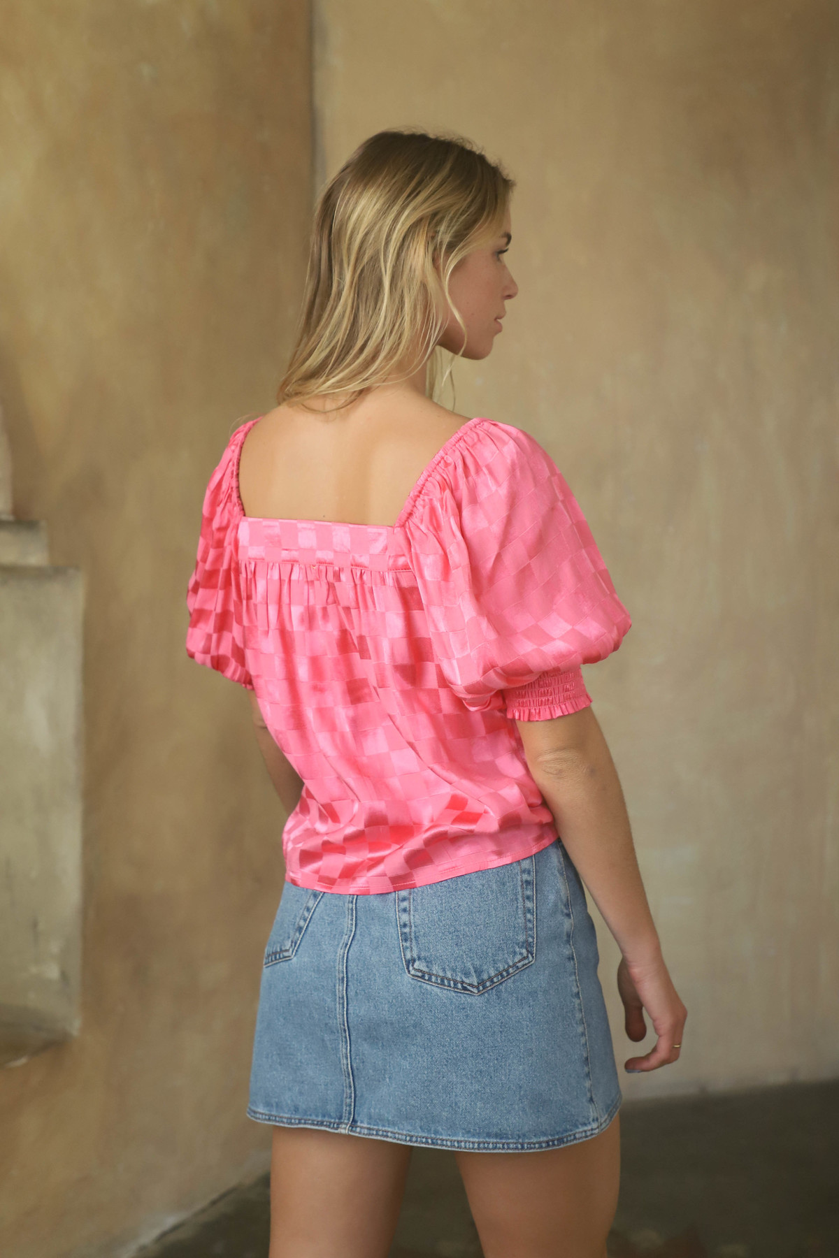 Sample Jen's Pirate Booty Sample Legacy Top - Hot Pink Jacquard ...