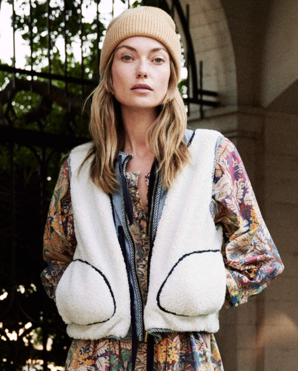 The Great. The Reversible Shepard Vest - Sierra Wash/Cream | Garmentory