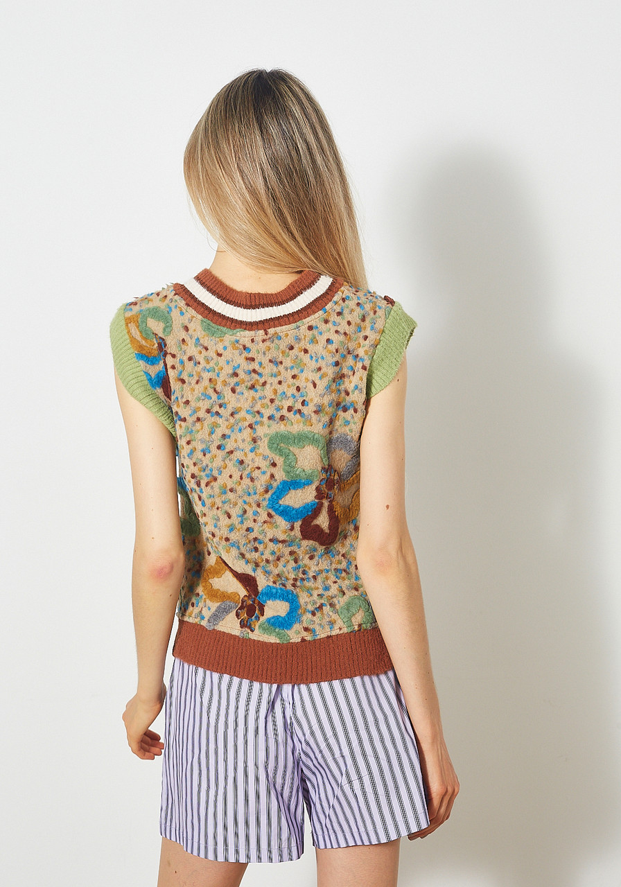 ANDERSSON BELL Flower Garden Vest - Beige Multi | Garmentory