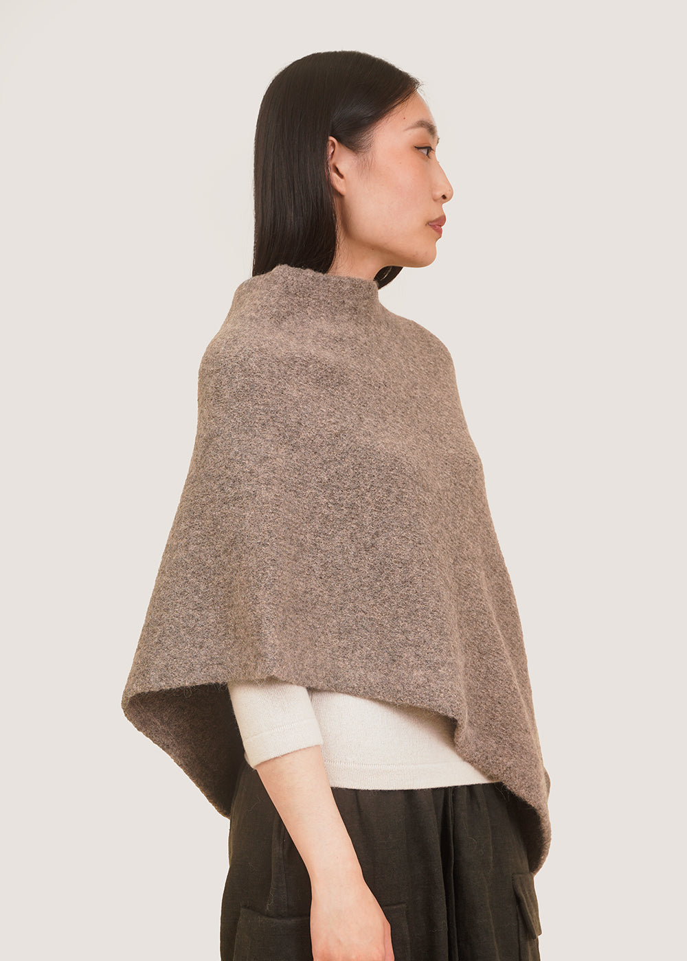 Lauren Manoogian Fold Poncho - Rock | Garmentory