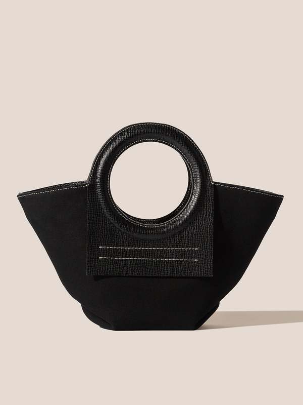 Hereu Cala Mini Grainy Bag - Black | Garmentory