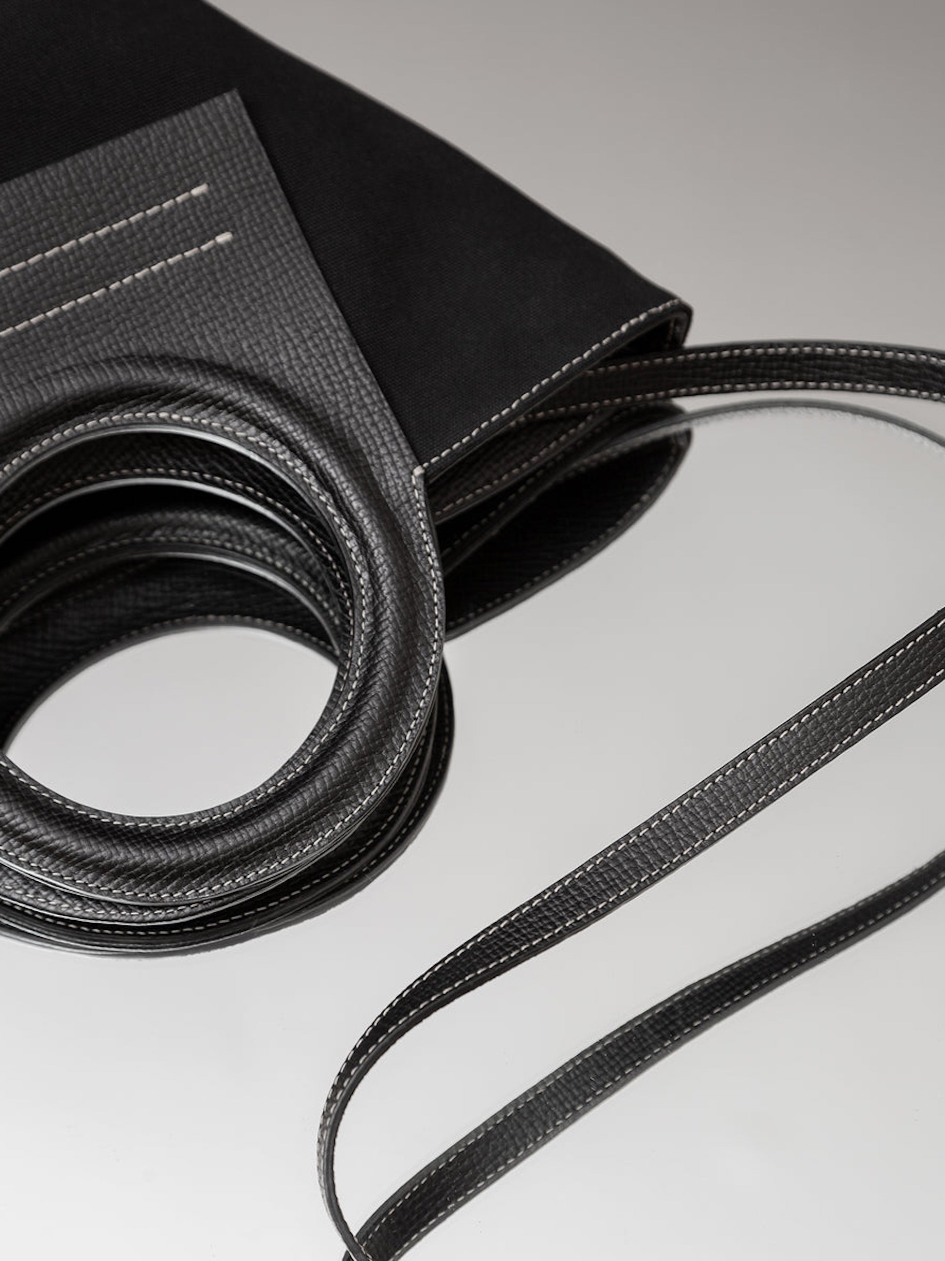 Hereu Cala Mini Grainy Bag - Black | Garmentory