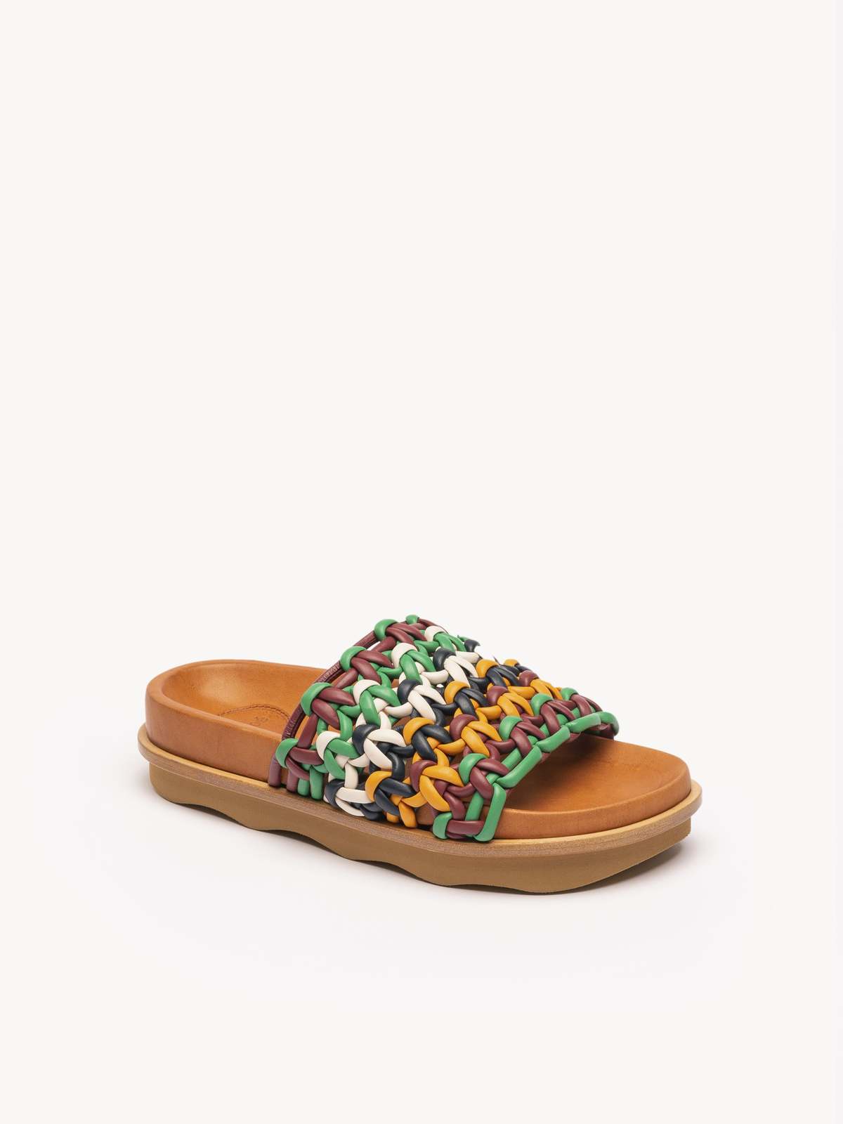 Chloé Wavy Flat Mule - Multi Color | Garmentory