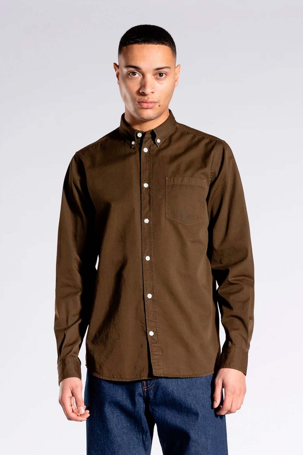 Norse Projects Anton Light Twill - Dark Olive | Garmentory