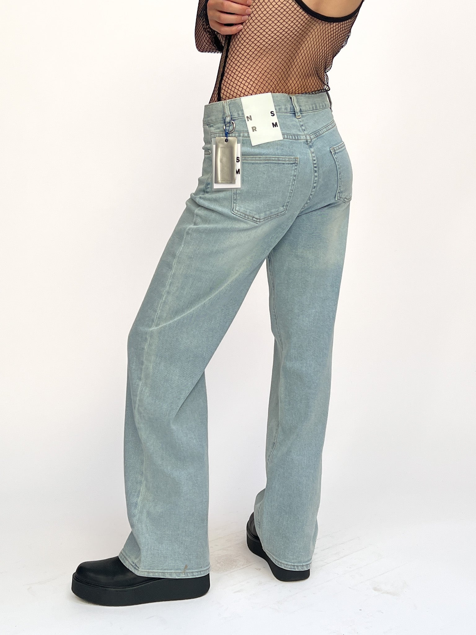 Simon Miller Wide Leg Jean - Light Stone Wash | Garmentory