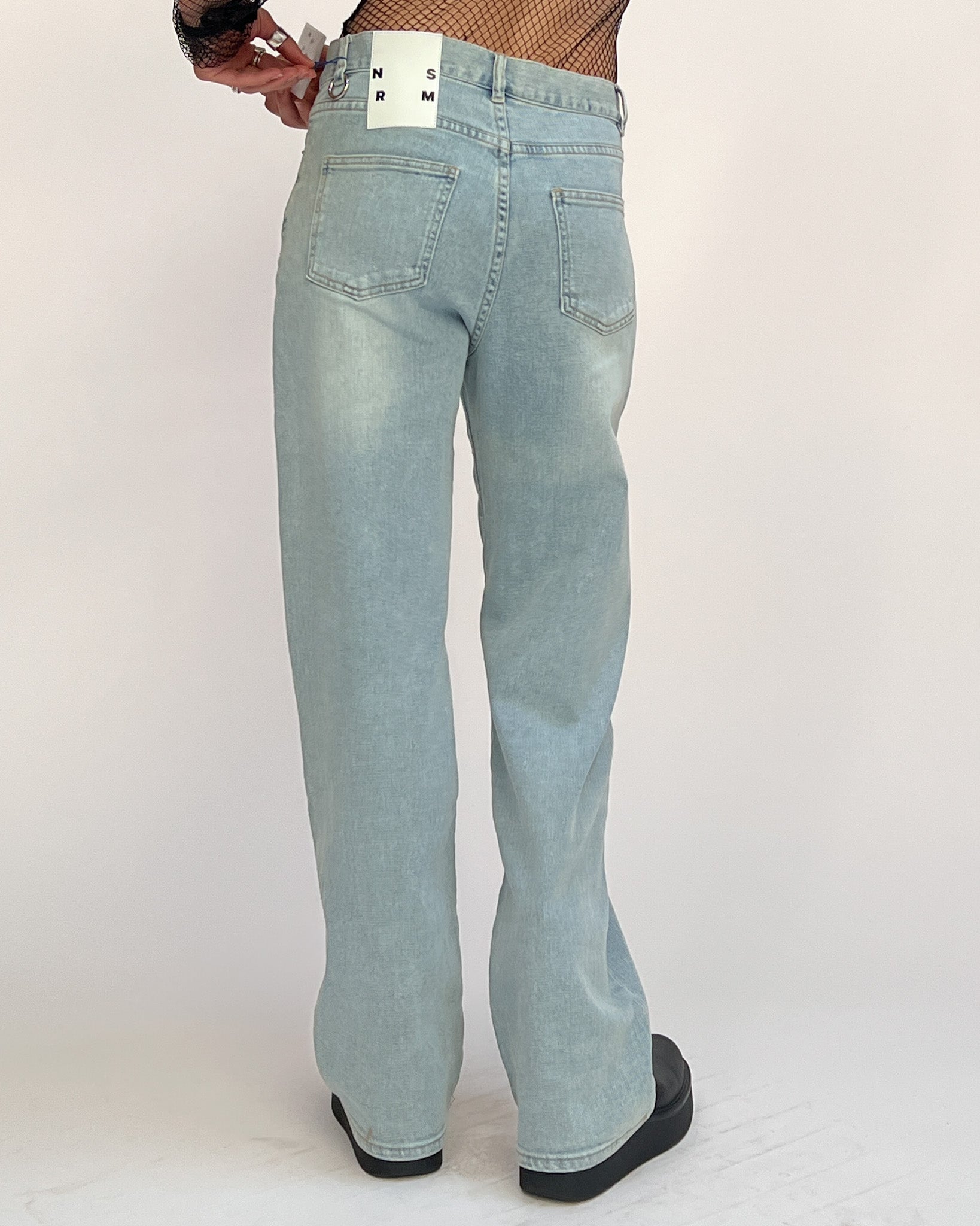 Simon Miller Wide Leg Jean - Light Stone Wash | Garmentory