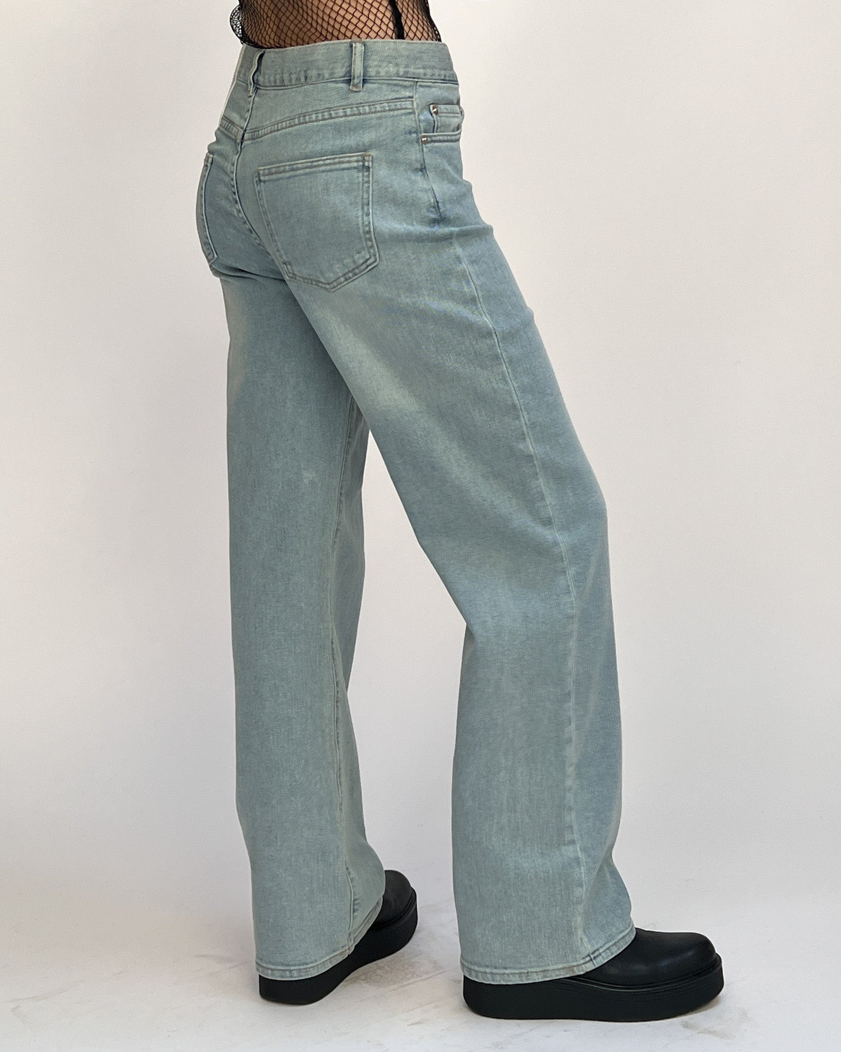 Simon Miller Wide Leg Jean - Light Stone Wash | Garmentory