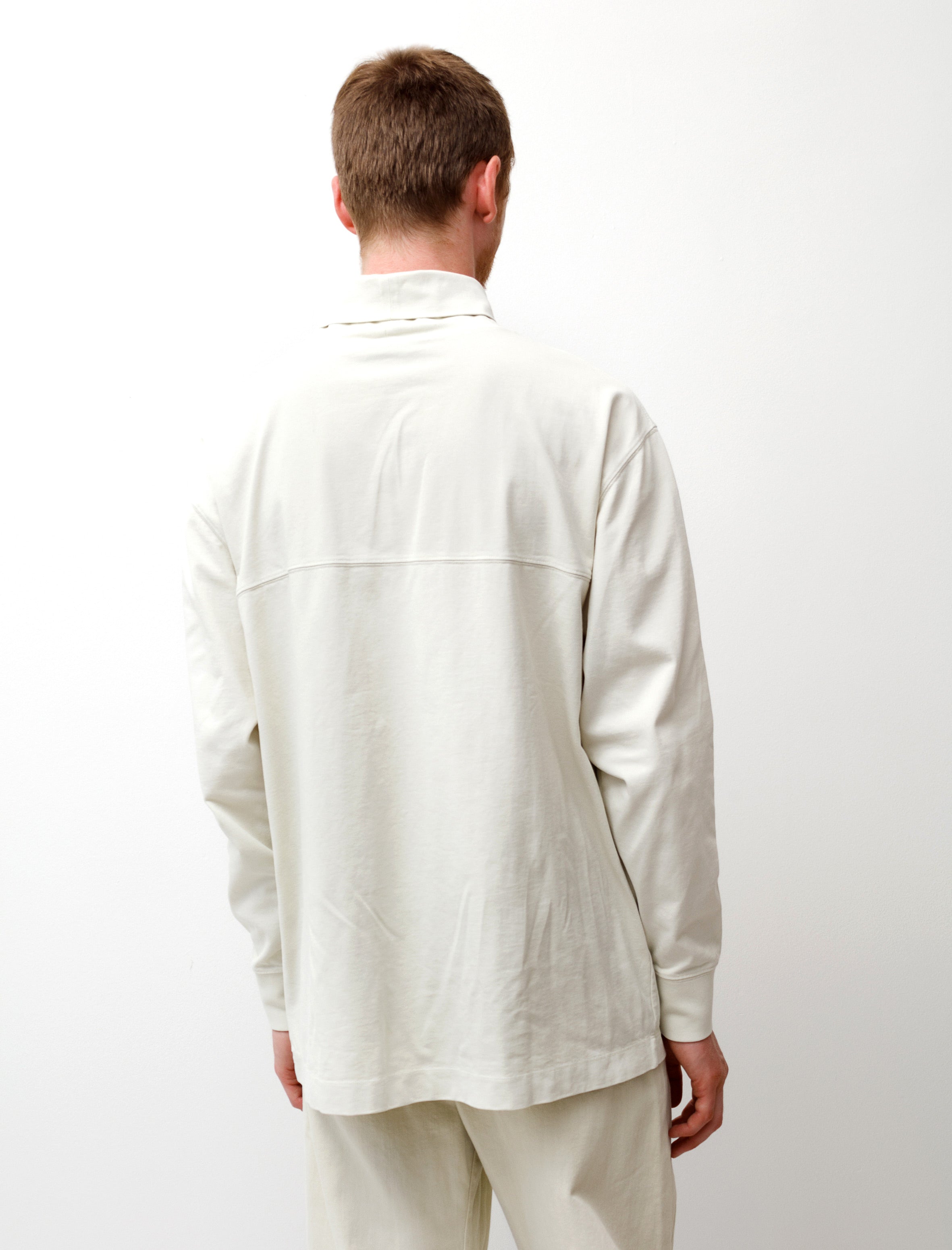 Lemaire High Collar Sweatshirt - Misty Ivory | Garmentory