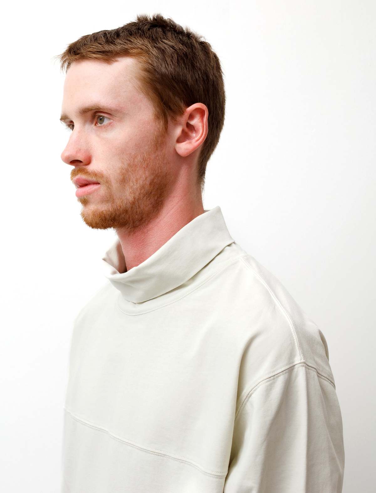 Lemaire High Collar Sweatshirt - Misty Ivory | Garmentory