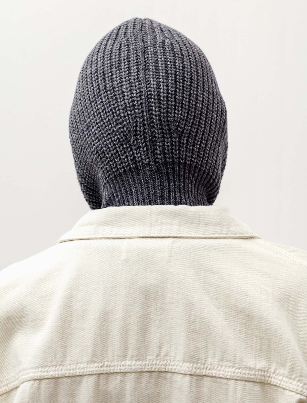 Lemaire Knitted Hood - Steel Grey Melange | Garmentory