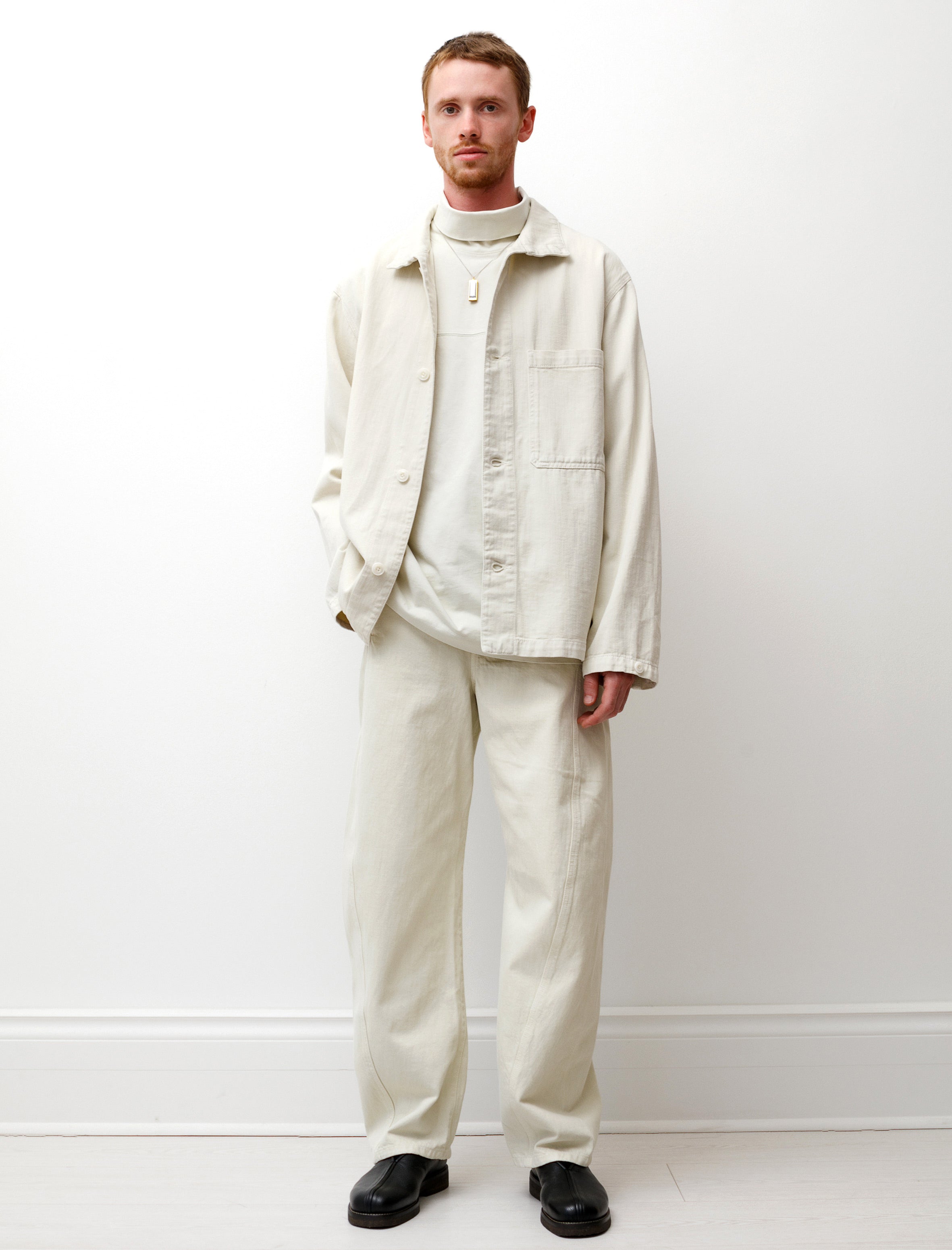 Lemaire Twisted Belted Pants - Misty Ivory | Garmentory