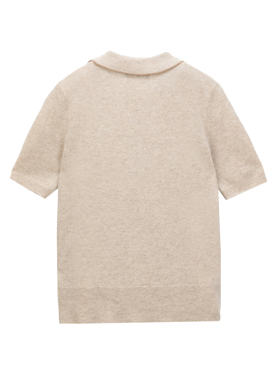 PURECASHMERE NYC Polo Shortsleeve - Oatmeal | Garmentory