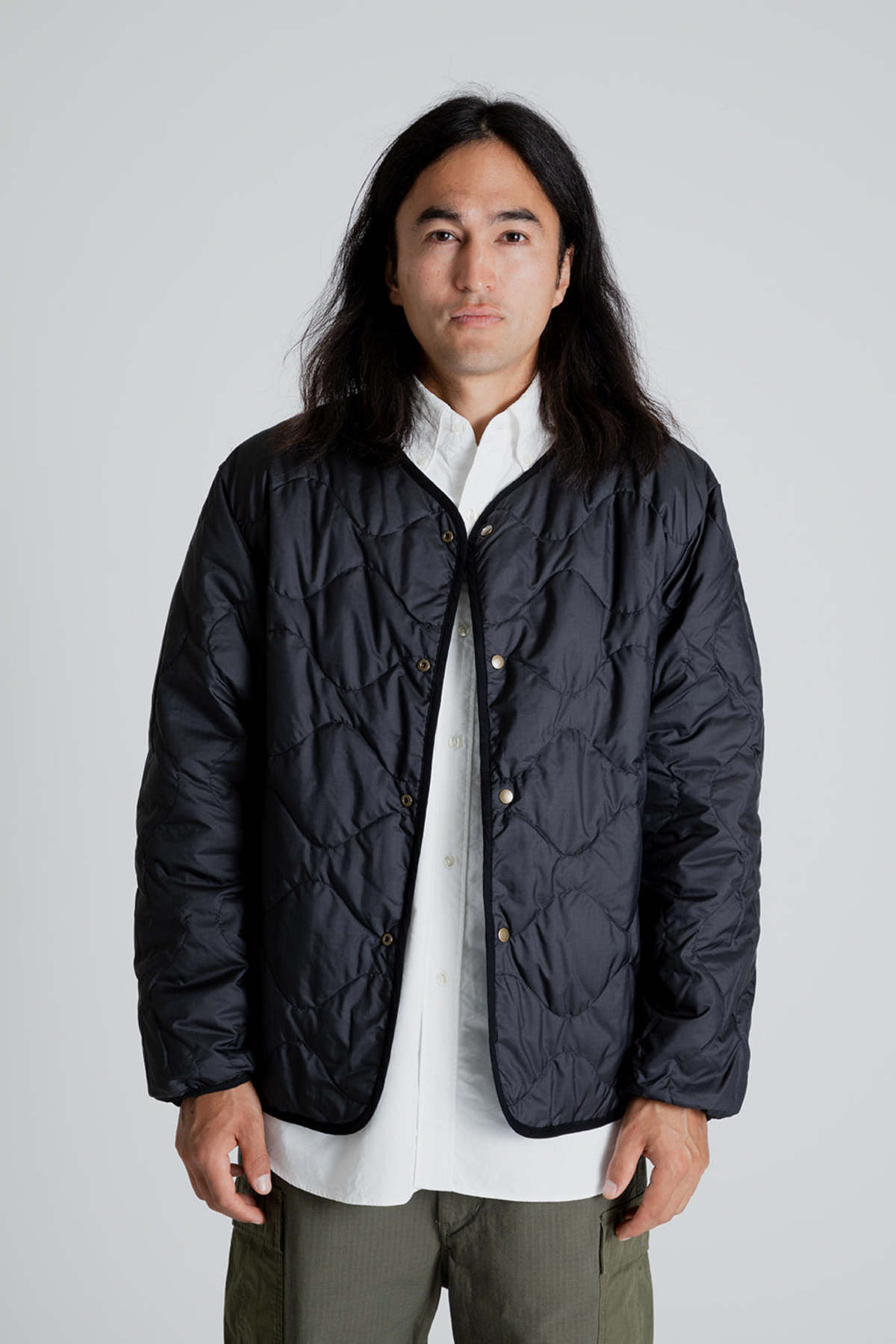 Nanamica Reversible Down Cardigan - Black | Garmentory