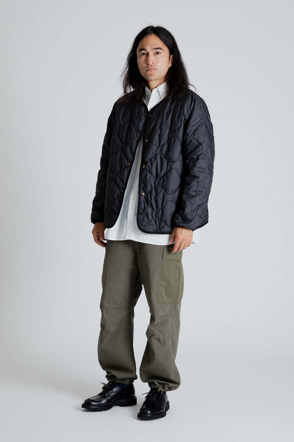 Nanamica Reversible Down Cardigan - Black | Garmentory