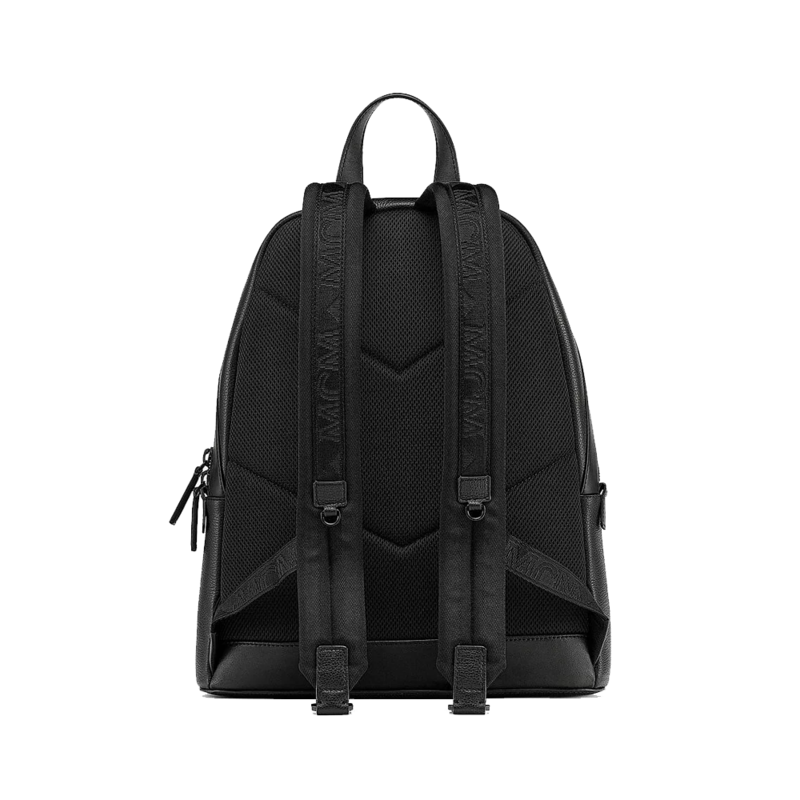 MCM Stark Embossed Spanish Leather Backpack - Black | Garmentory
