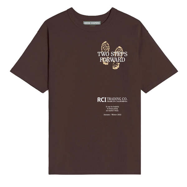 Reese Cooper Bootprint T-Shirt - Dark Brown | Garmentory