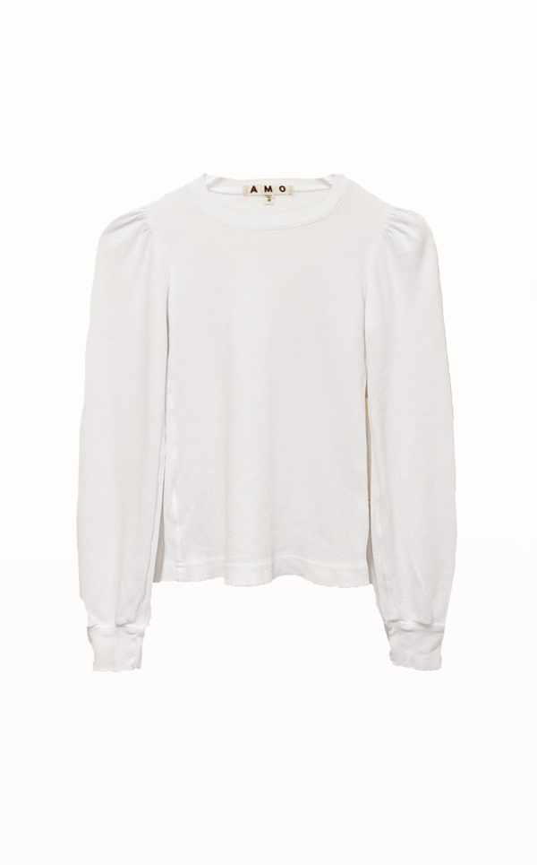 amo denim Girly Thermal top - White | Garmentory