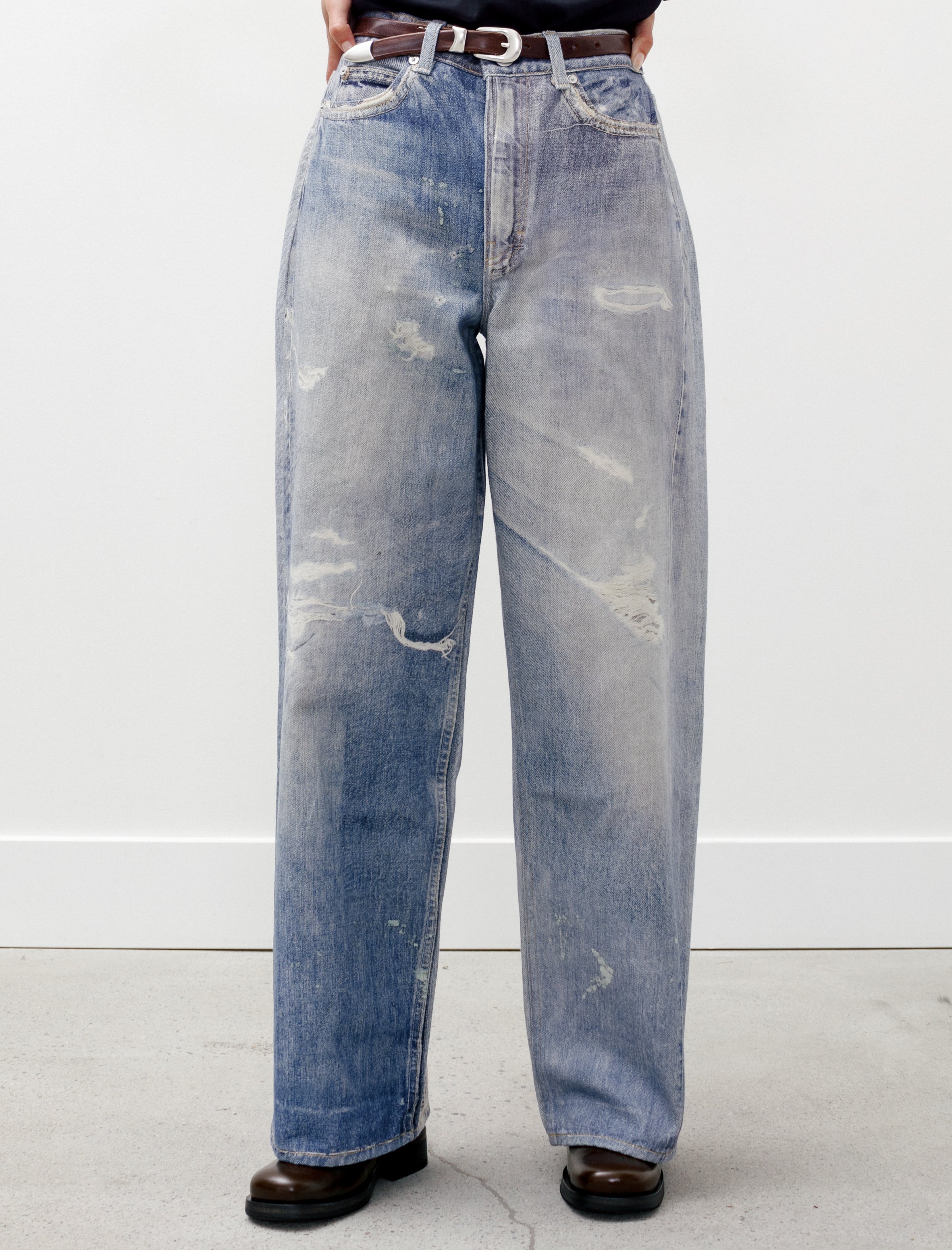 Our Legacy Full Cut Digital Denim Print Jeans - Blue | Garmentory
