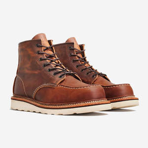 Red Wing Shoes Classic Moc 6-Inch Leather Boots - red | Garmentory