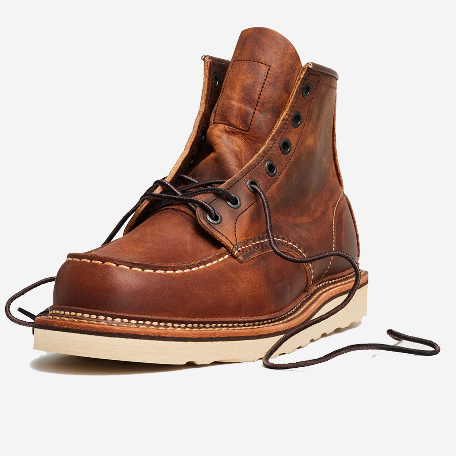 Red Wing Shoes Classic Moc 6-Inch Leather Boots - red | Garmentory