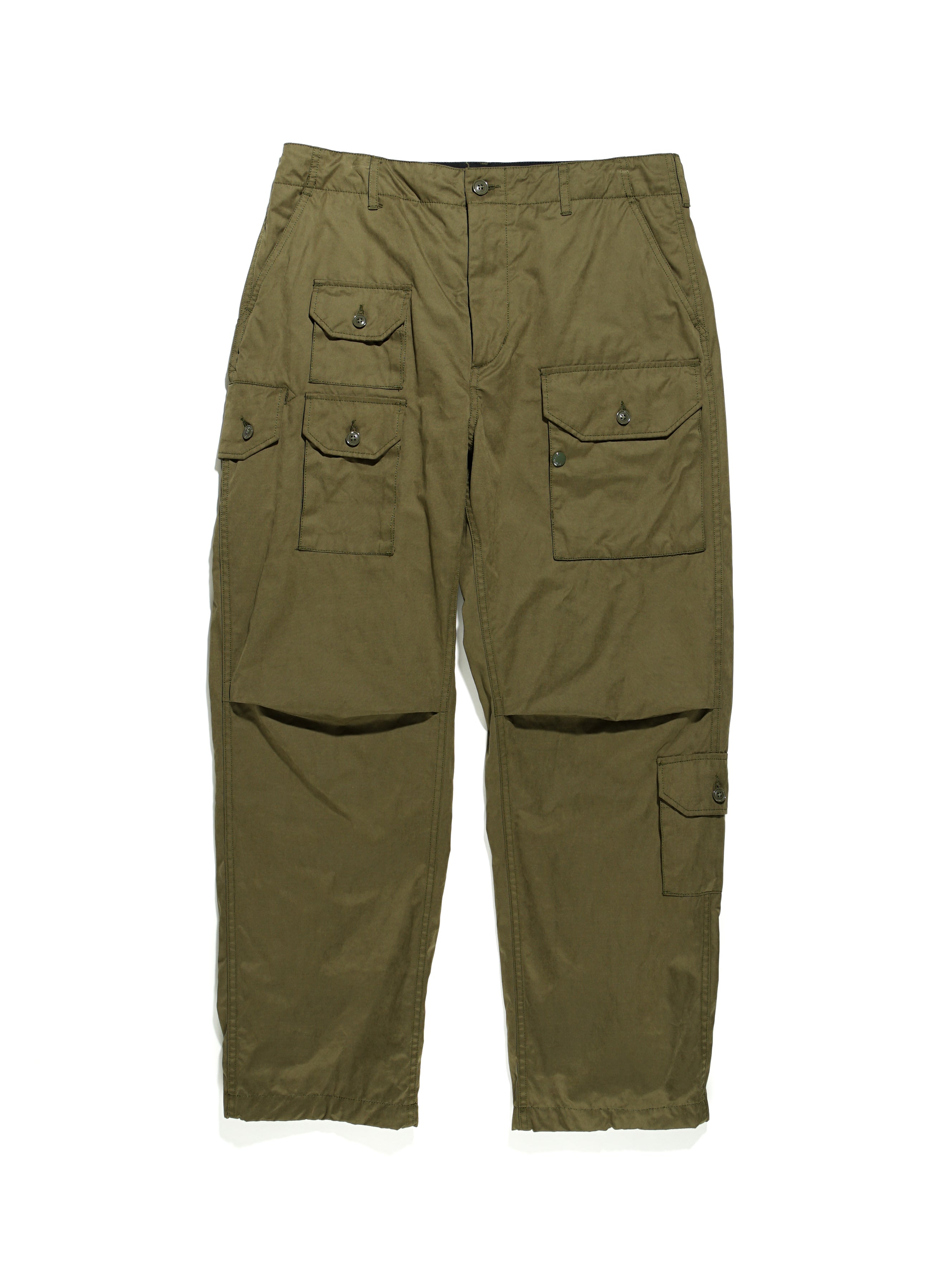 Engineered Garments PC Coated Cloth Flight Pant - Olive | Garmentory